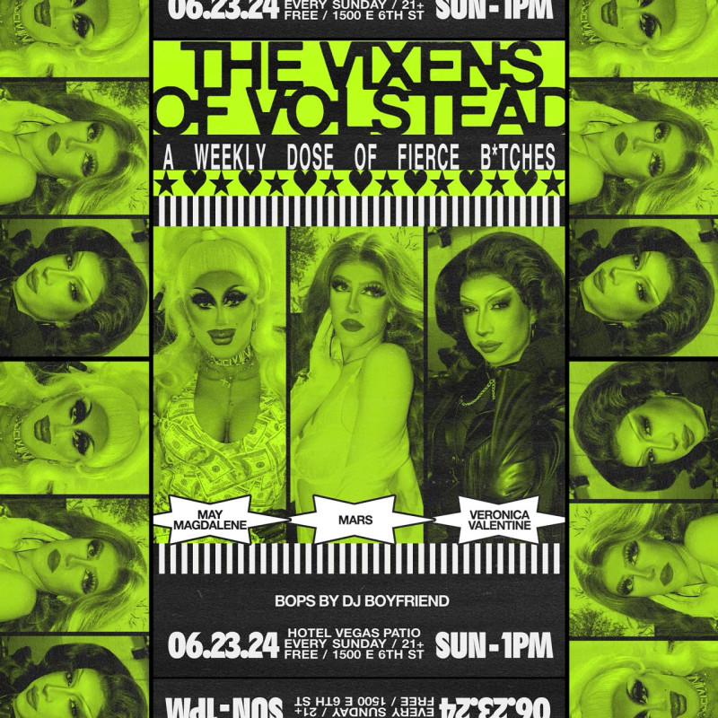 Vixens Of Volstead Drag Brunch in Austin at Hotel Vegas & The