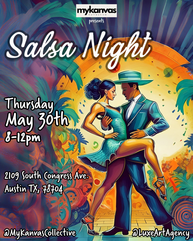 Salsa Night in Austin at LuxeArt Hangar