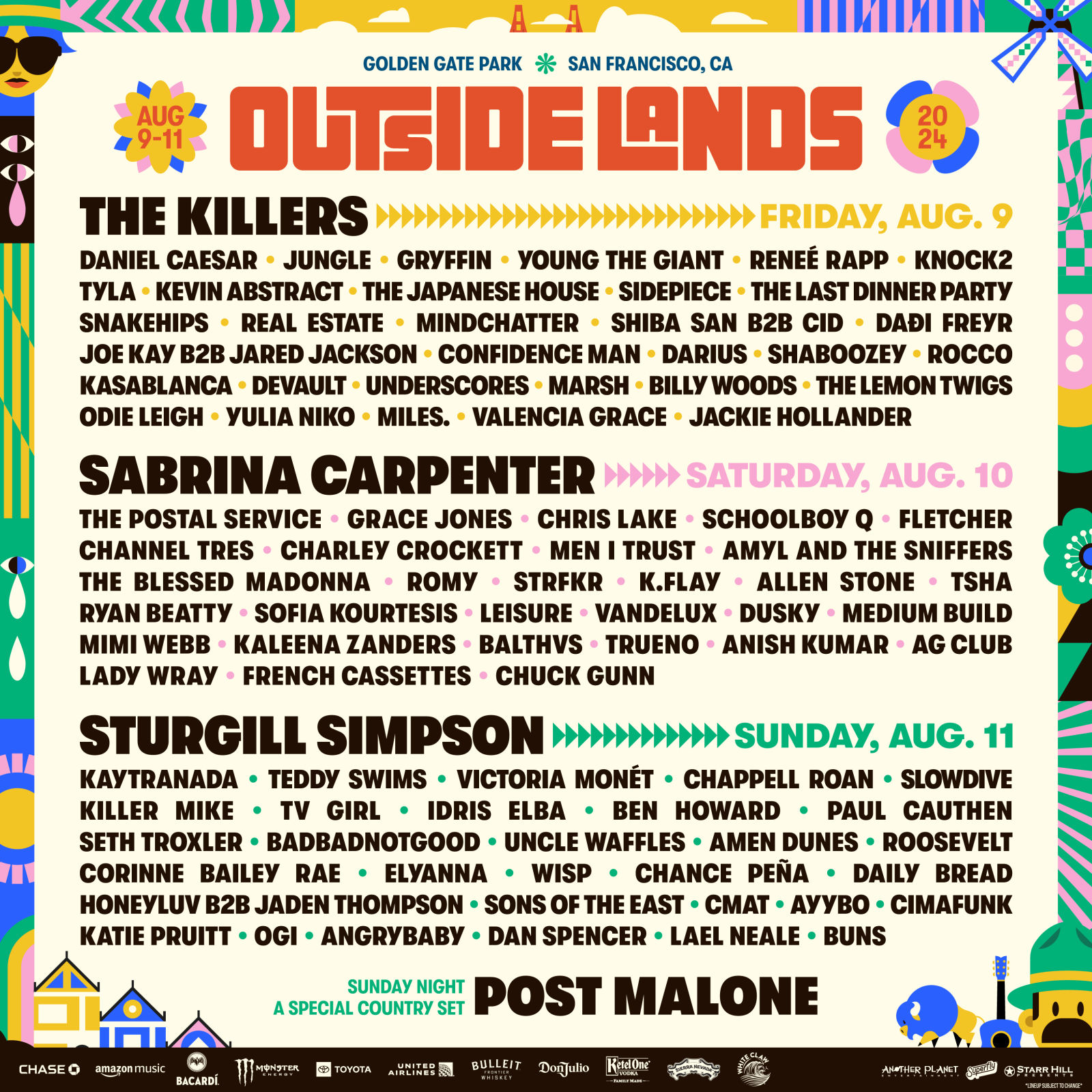 Outside Lands 2024 in San Francisco at Golden Gate Park