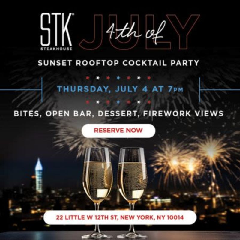 Rooftop July 4th Rooftop Sunset Cocktail Party in New York at STK