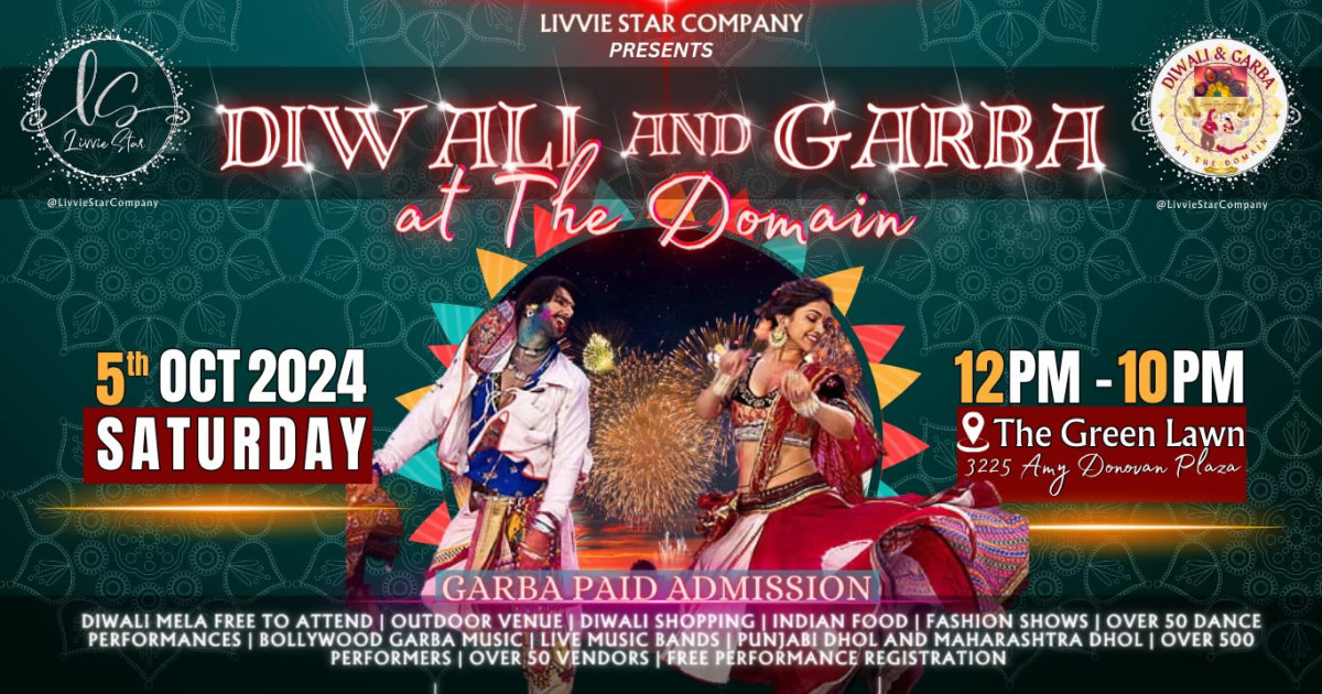 DIWALI & GARBA AT THE DOMAIN | 4TH ANNUAL in Austin at iPic Theaters
