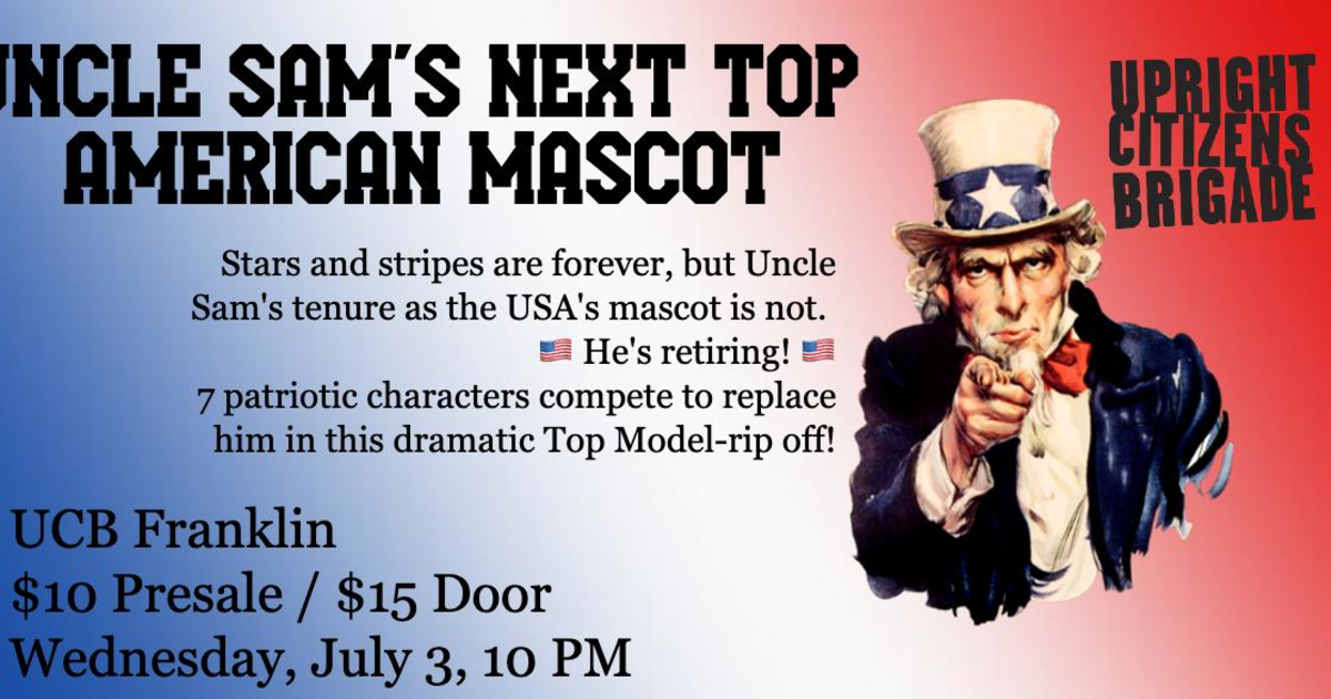 Uncle Sams Next Top American Mascot in Los Angeles at Upright