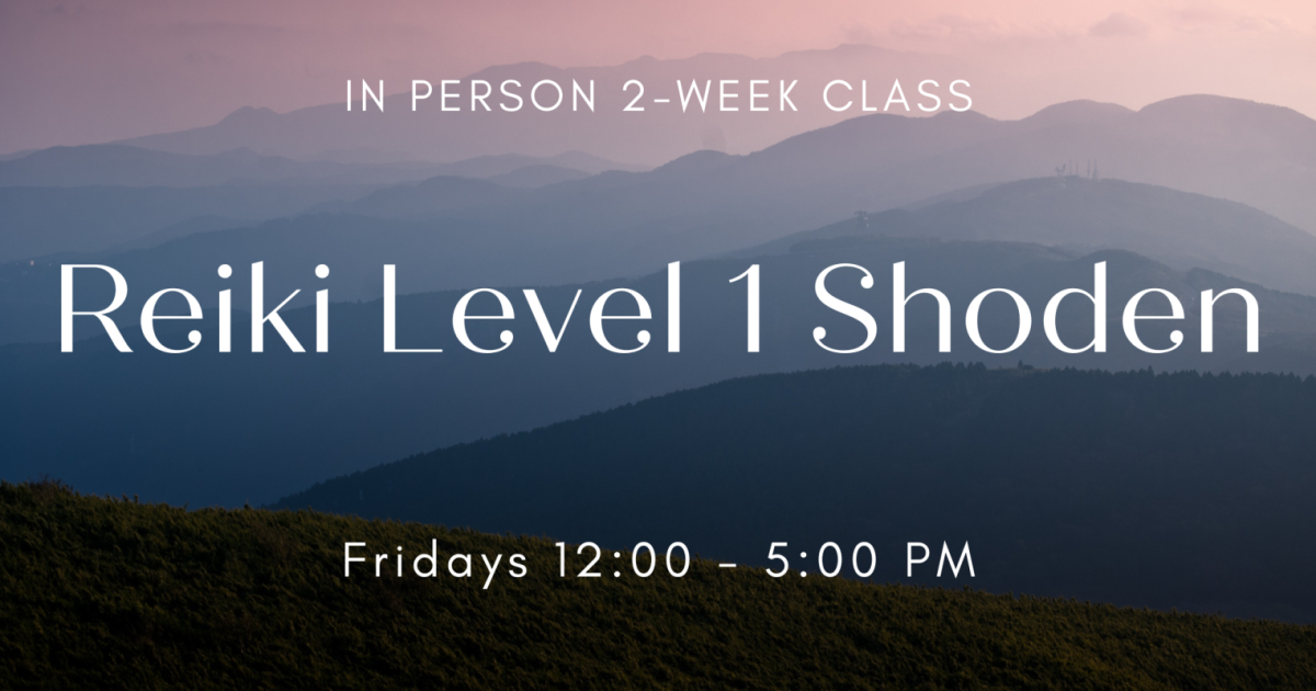 Reiki Level I Shoden Class November in Chicago at Japanese