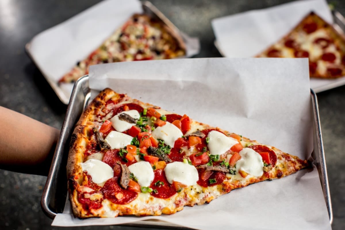 Sleeves, Sips, and Slices in Overland Park at Buffalo State Pizza