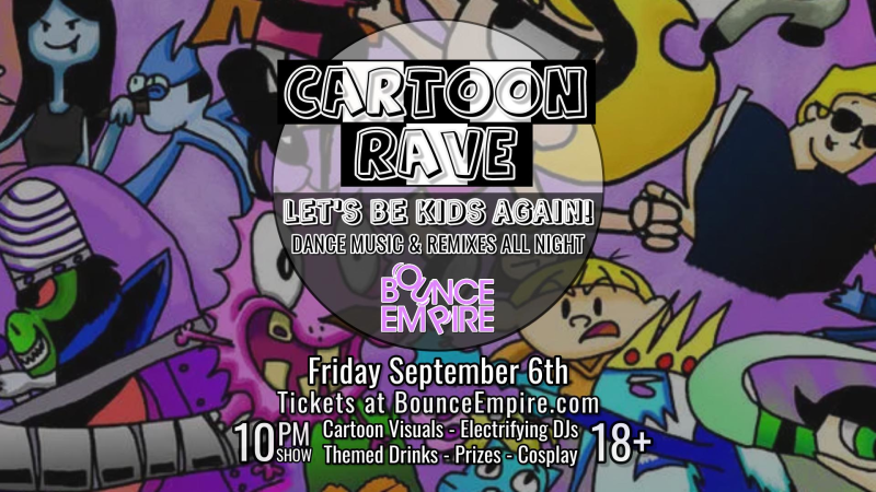 Cartoon Rave + All Day Pass in Lafayette at Bounce Empire