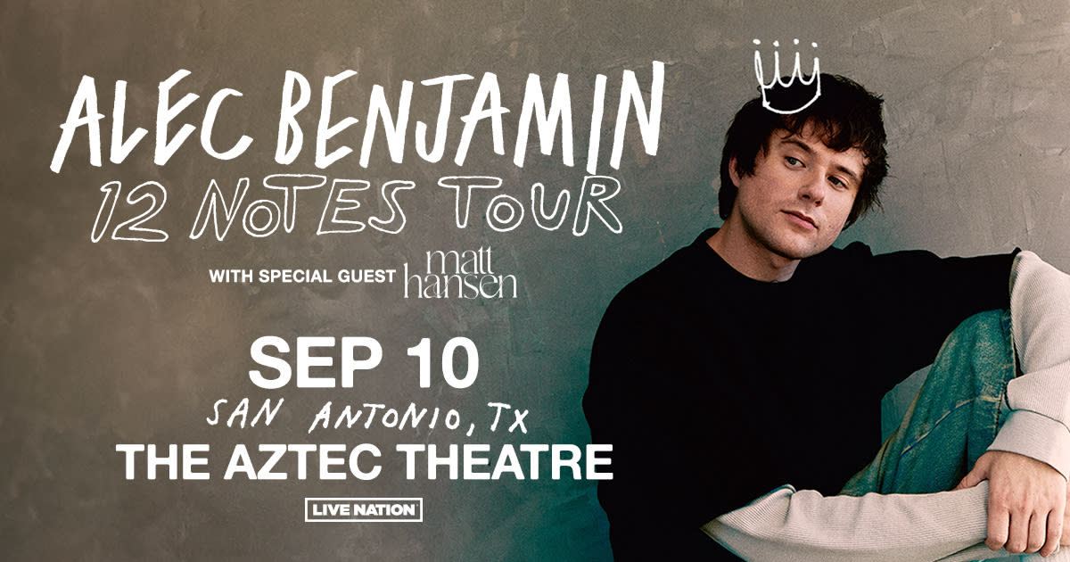 Alec Benjamin, Matt Hansen in San Antonio at Aztec Theatre