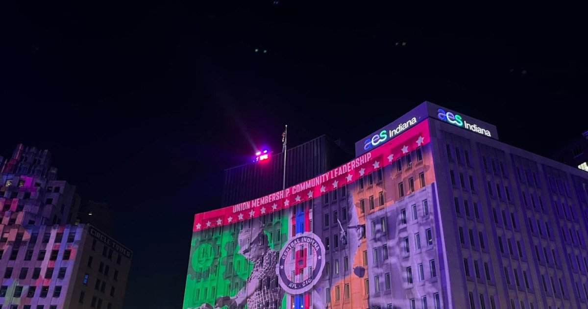 Shining A Light – Labor Fest in Indianapolis at Monument Circle