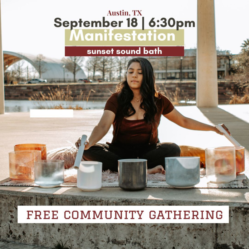 Full Moon Sunset Sound Bath in Austin at Mueller Lake Park