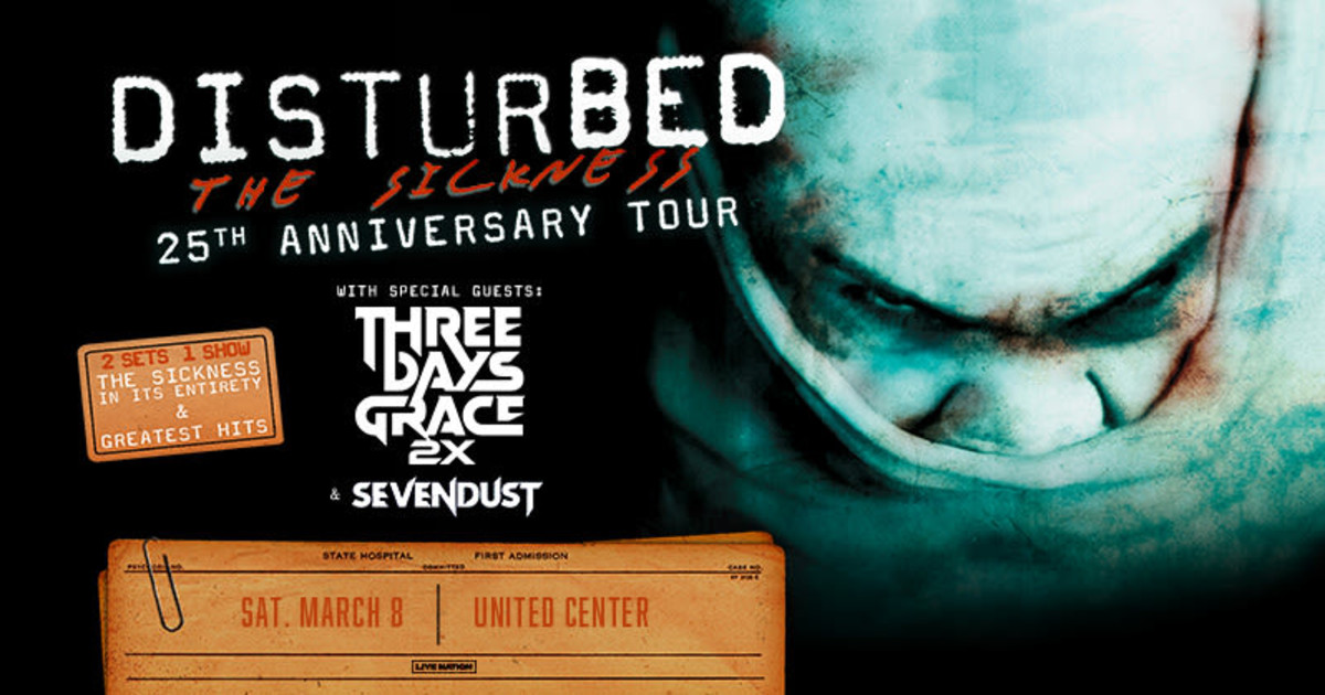 Disturbed: The Sickness 25th Anniversary Tour in Chicago at