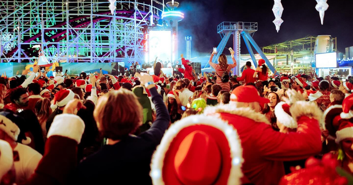 SantaCon in san diego at Belmont Park