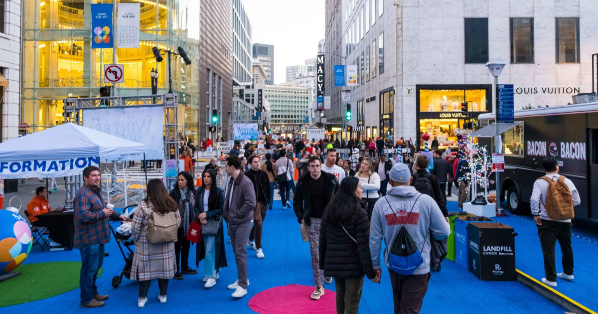 Winter Walk 2024 in San Francisco at Union Square