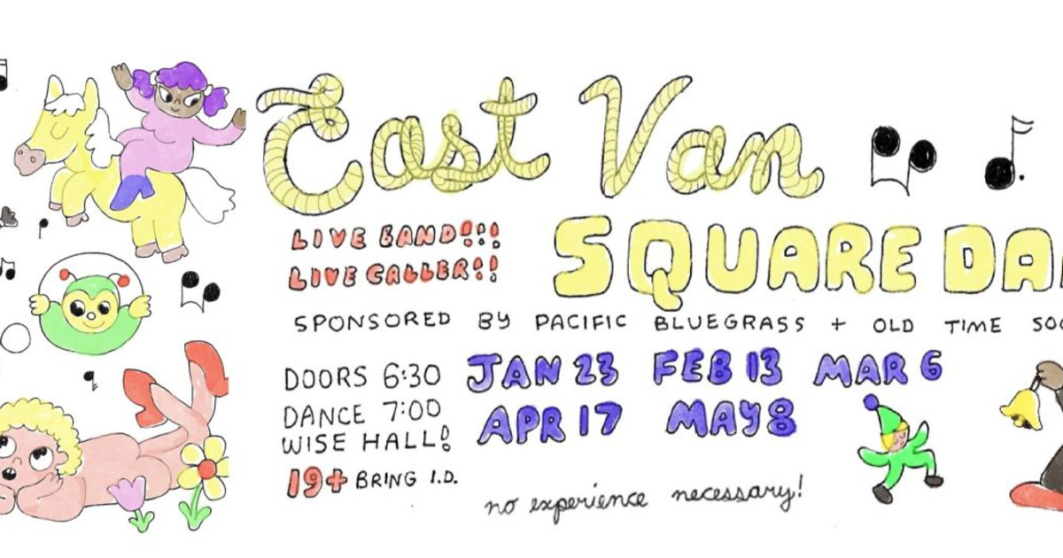 East Van Square Dance Feb 2025 in Vancouver at Wise Hall