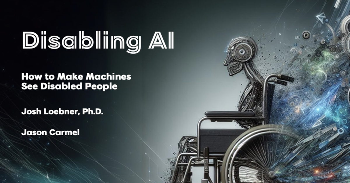 Disabling AI: How to Make Machines See Disabled People
