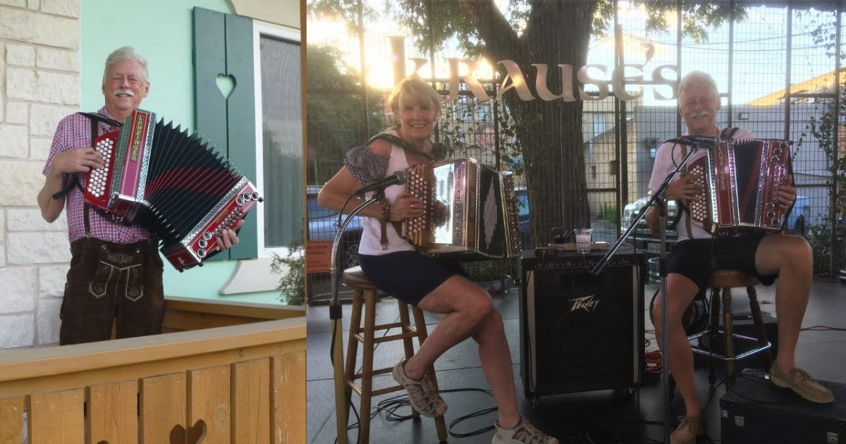 Harfmann Duo in New Braunfels at Krause’s Cafe and Biergarten