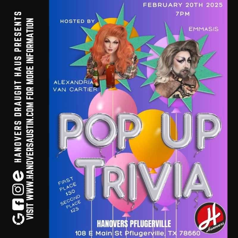 Pop-Up Trivia Night at Hanovers Pflugerville in Pflugerville at