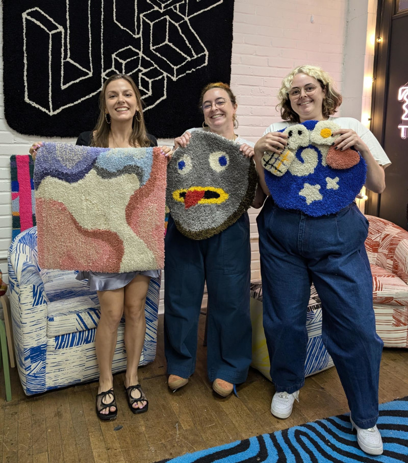 Beginner rug tufting w/Tuft The World in Philadelphia at Bok