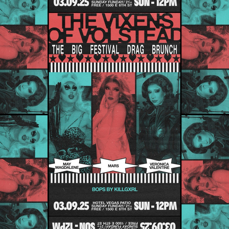 Vixens of Volstead Drag Brunch in Austin at Hotel Vegas & The