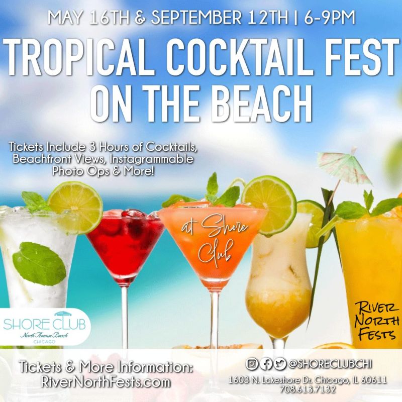 Tropical Cocktail Fest on the Beach - Cocktail Tasting at North