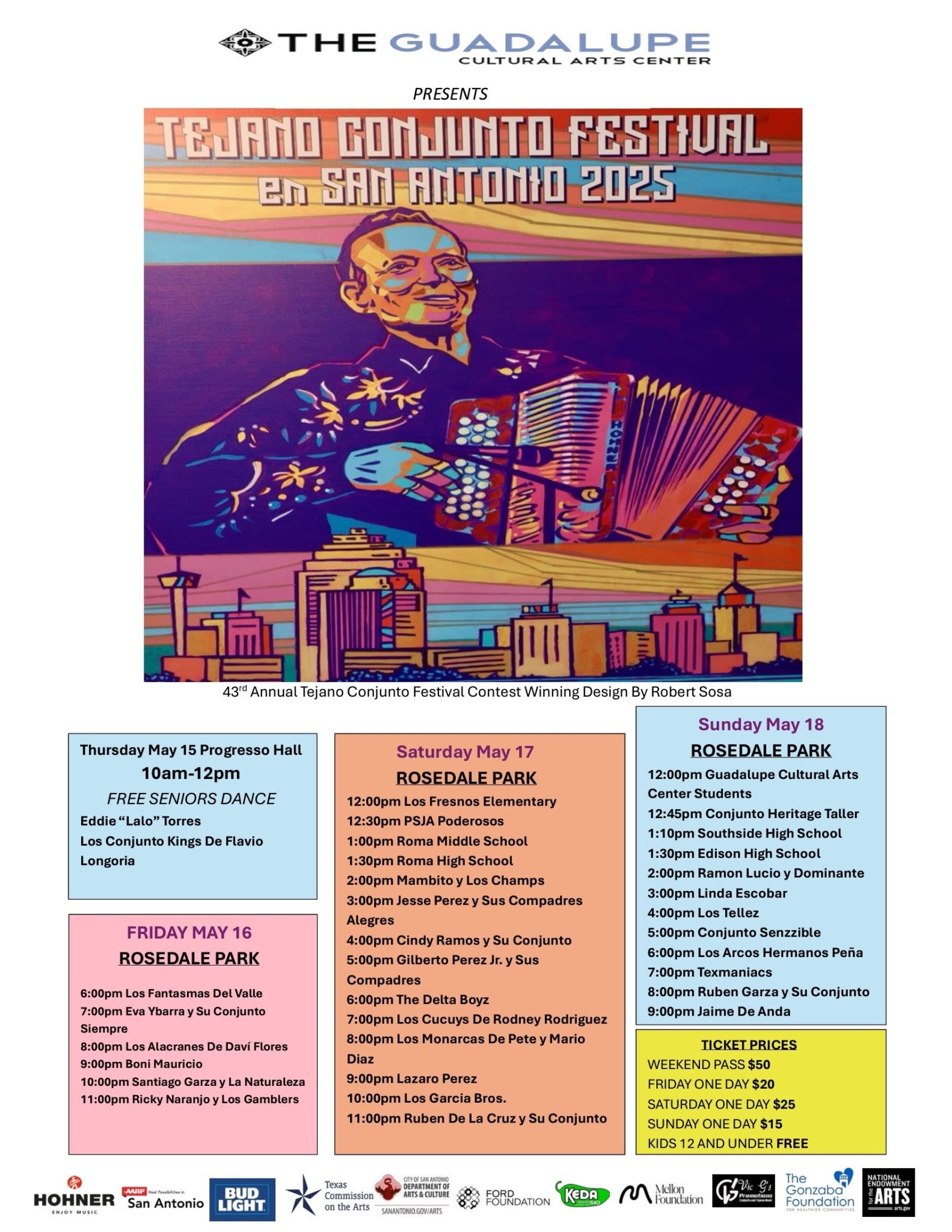 Tejano Conjunto Festival 2025 in San Antonio at Rosedale Park