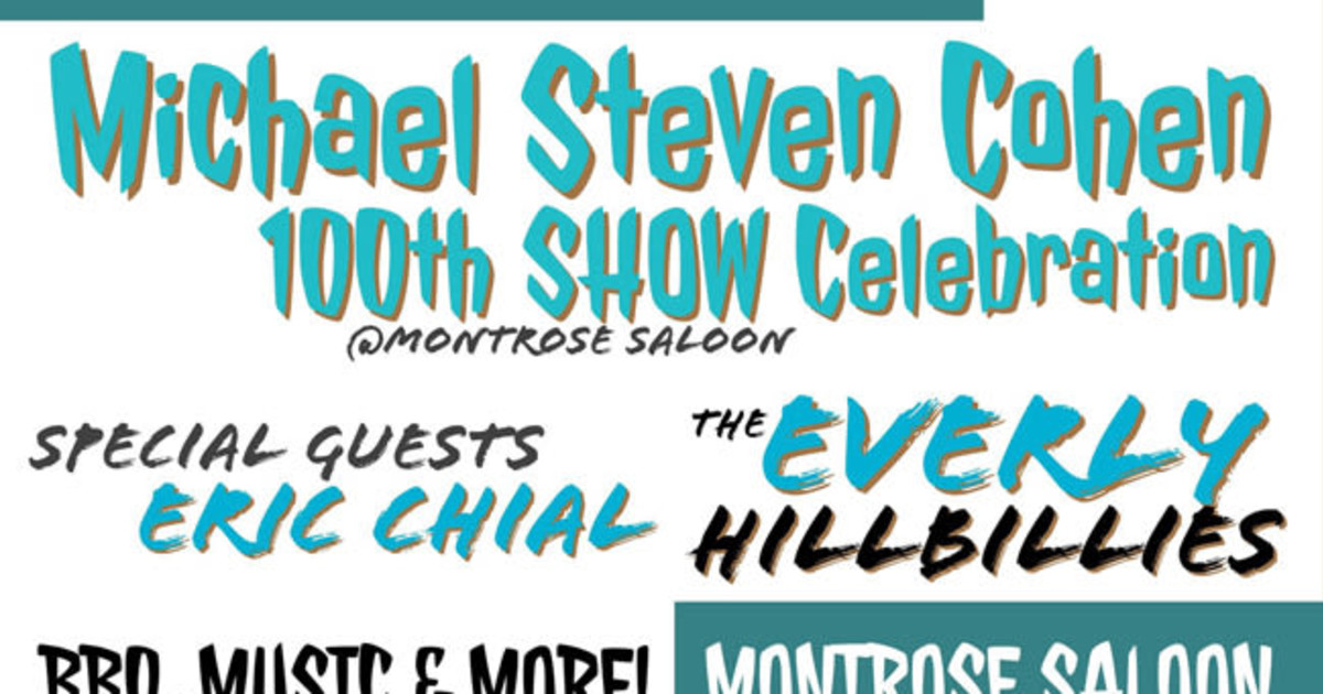 MICHAEL STEVEN COHEN – 100TH PERFORMANCE AT THE SALOON! With The