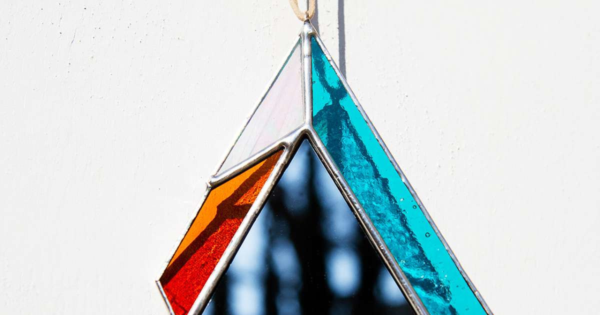 Stained Glass Sun Catchers: Modern Abstract Designs in San