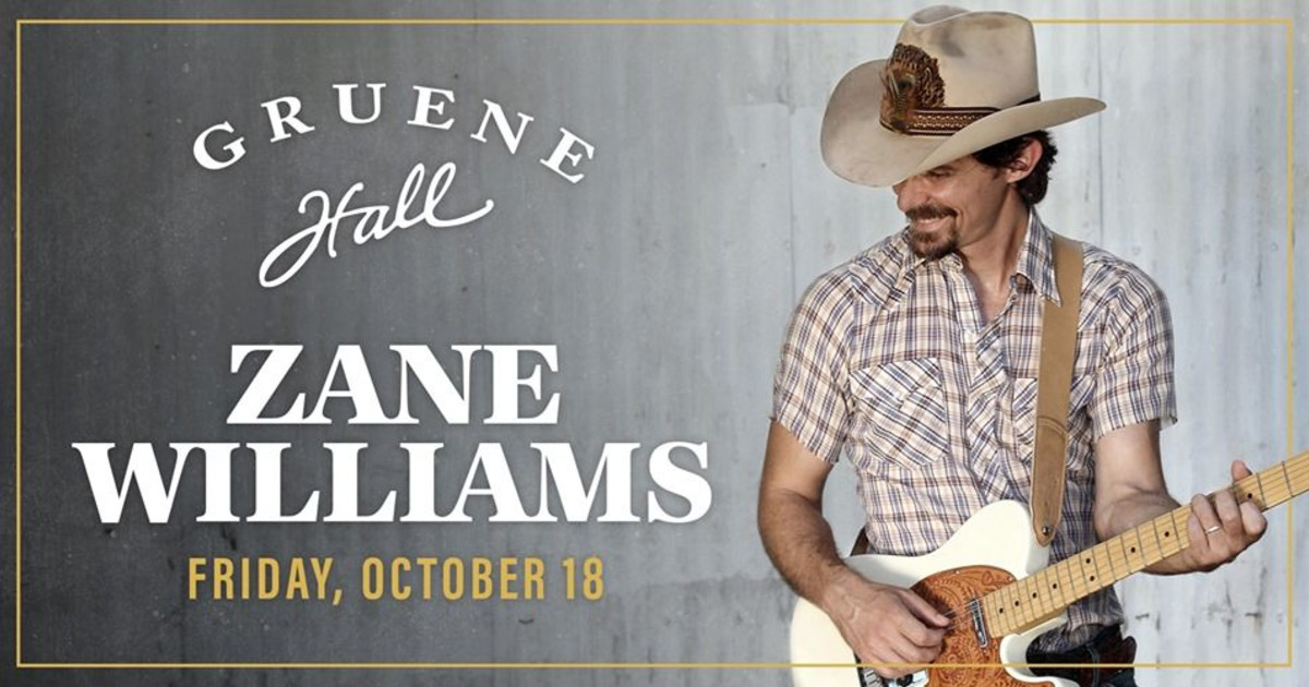 Zane Williams Live at Gruene Hall in New Braunfels at Gruene Hall