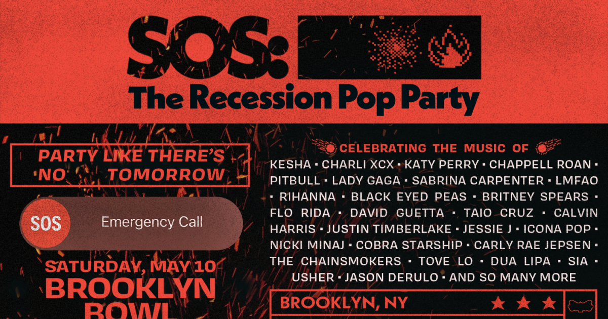 SOS: The Recession Pop Party in Brooklyn at Brooklyn Bowl