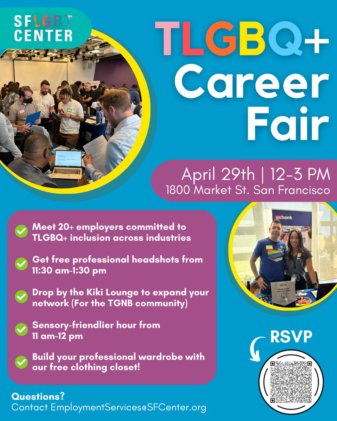 Spring 2025 TLGBQ+ Career Fair in San Francisco at SF LGBT Center