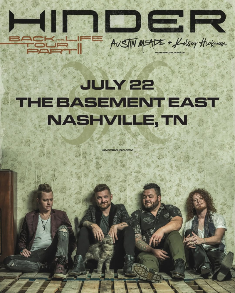 Hinder: Back To Life Tour 2025 w/ Austin Meade & Kelsey Hickman in