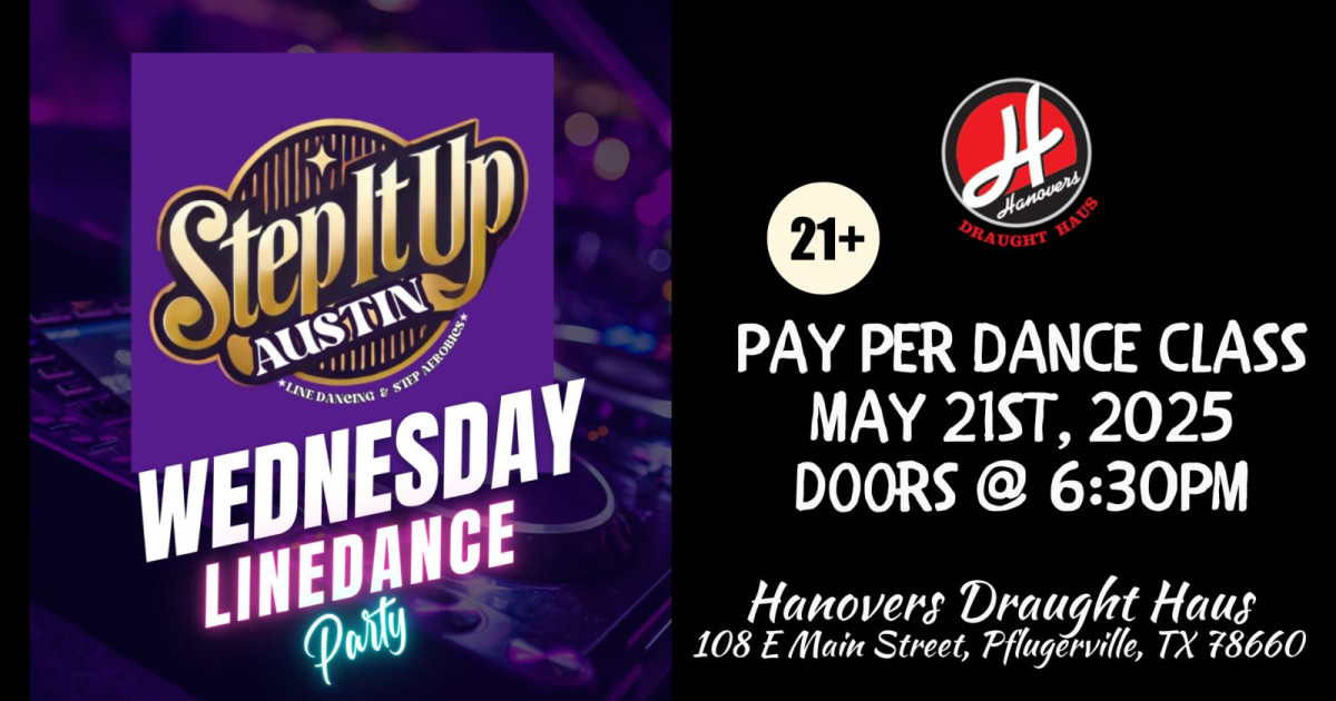 Step It Up Austin: Line Dancing + Step Aerobics Class at Hanovers