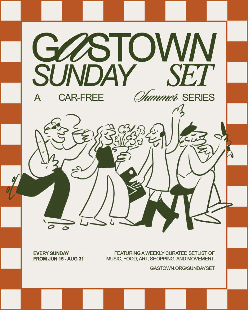 Gastown Sunday Set in Vancouver at Water Street from Richards to