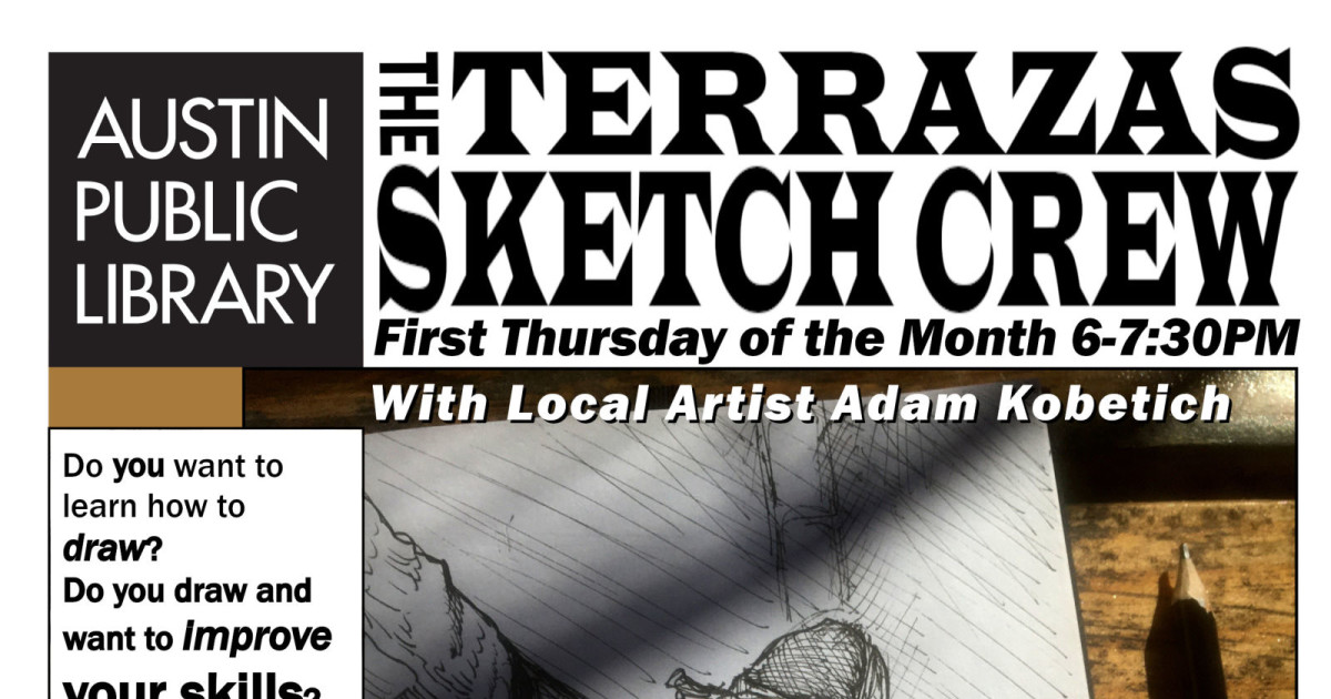 The Terrazas Sketch Crew in Austin at Austin Public Library