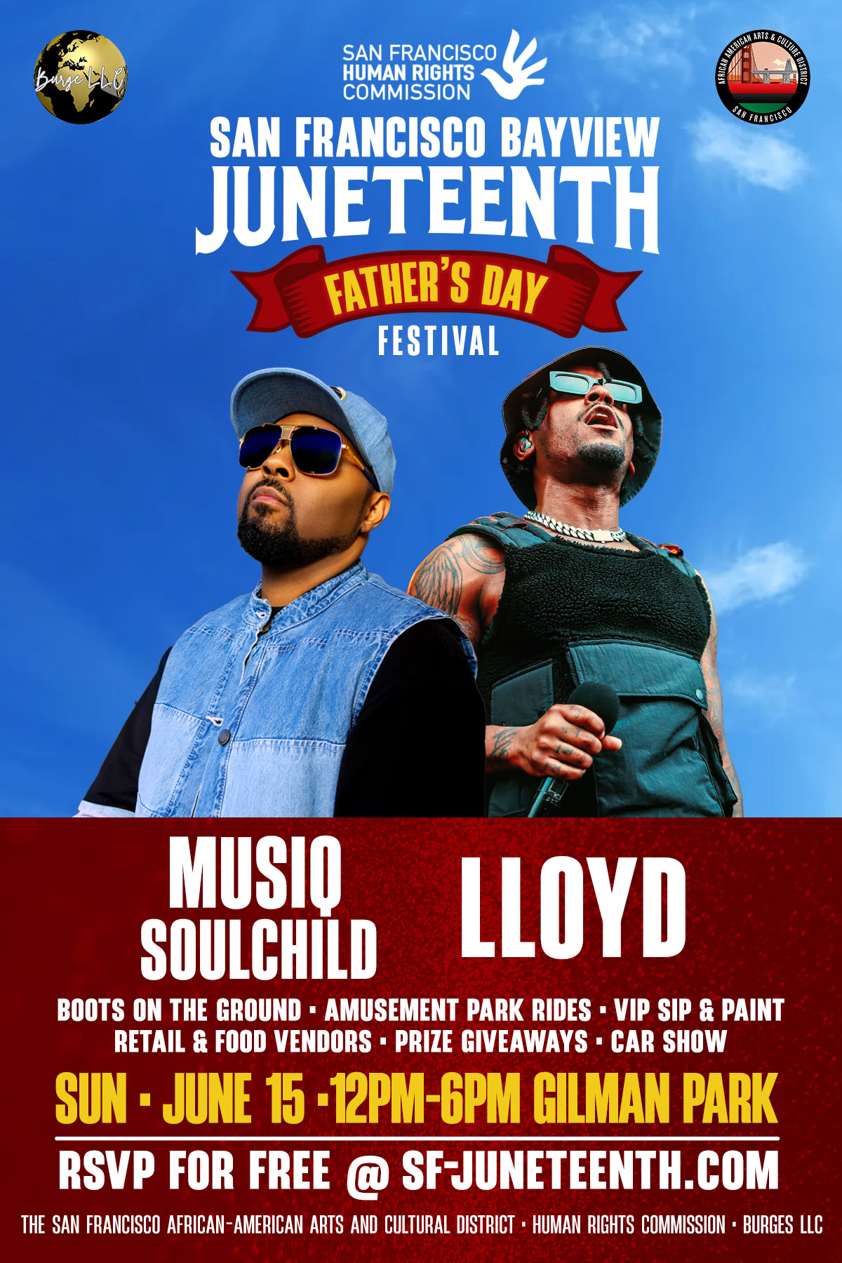 Juneteenth Father's Day Festival w/ Lloyd + Musiq Soulchild in