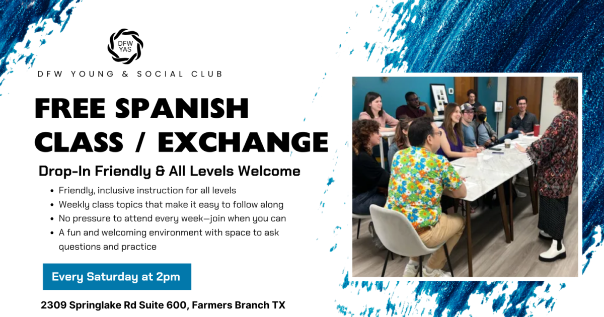 Free Weekly Spanish Class / Exchange – Drop-In Friendly & All