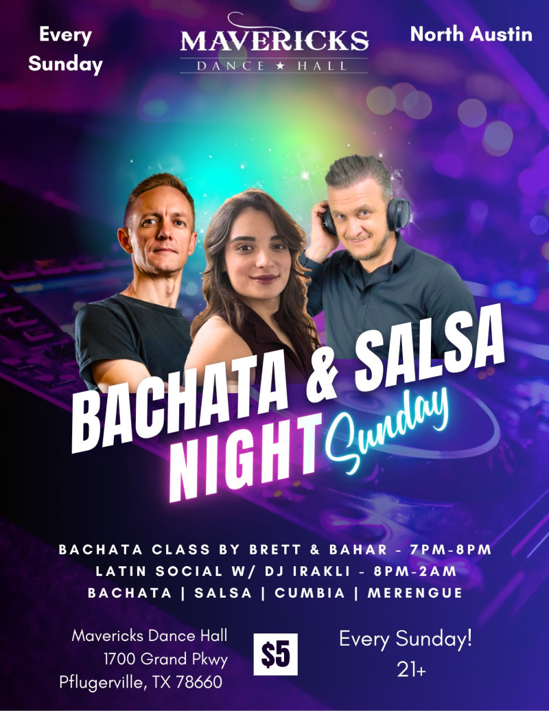 Bachata Salsa Sundays in Austin at Mavericks Dance Hall