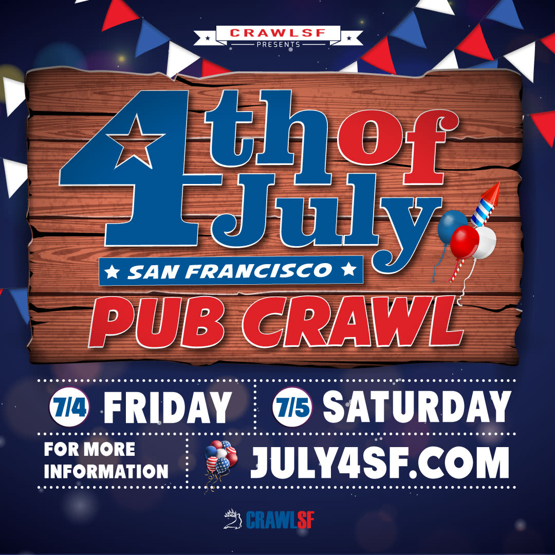 Fourth of July Pub Crawl & Hot Dog Eating Contest in San Francisco