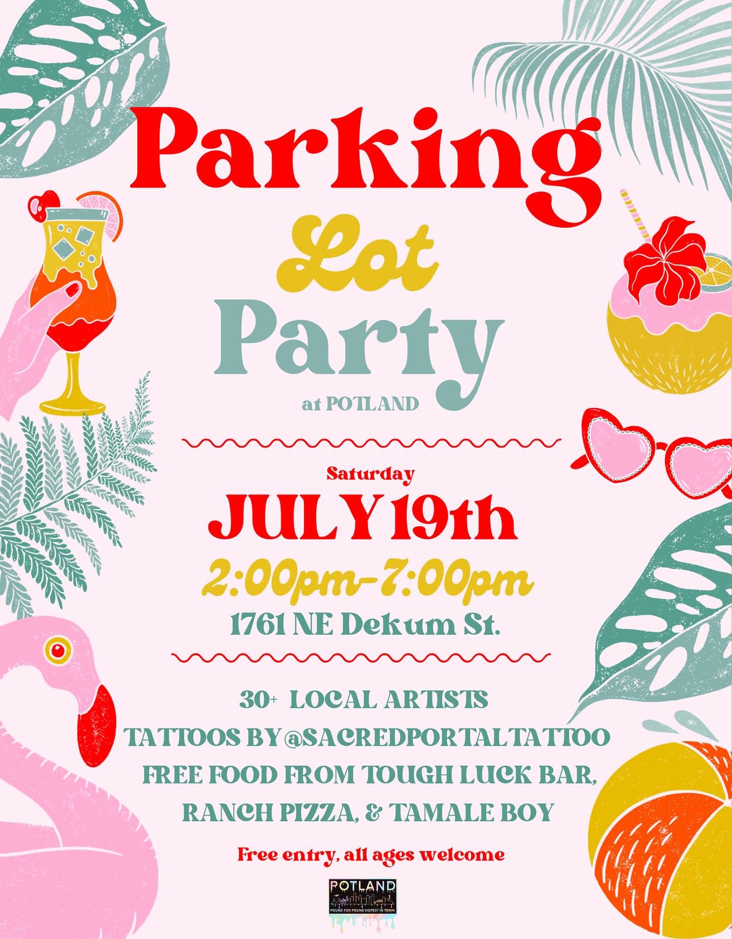 Parking Lot Party in Portland at 1761 NE Dekum Street