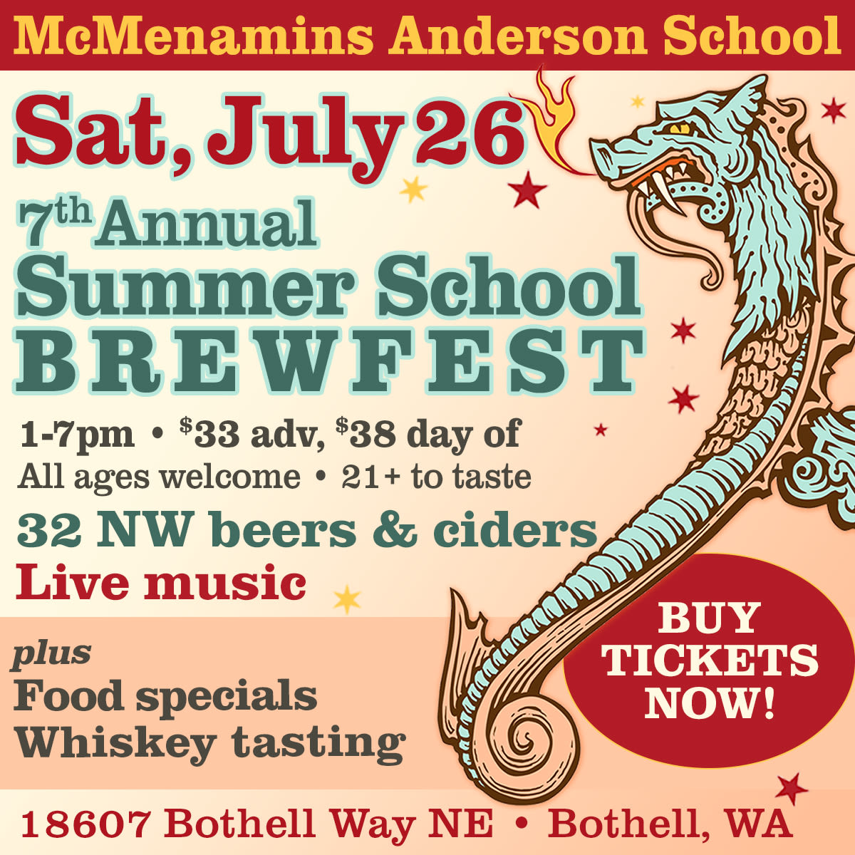 7th Annual Summer School Brewfest in Bothell at McMenamins