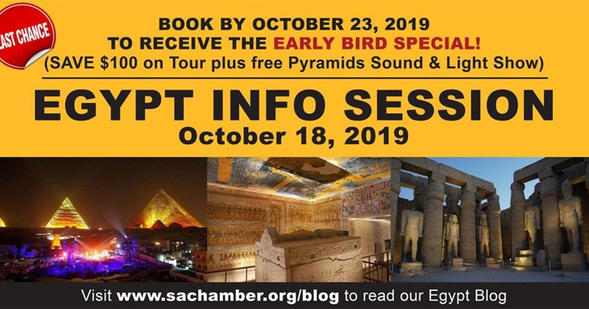 Egypt 2020 Info Session Hosted at Sama in San Antonio at San