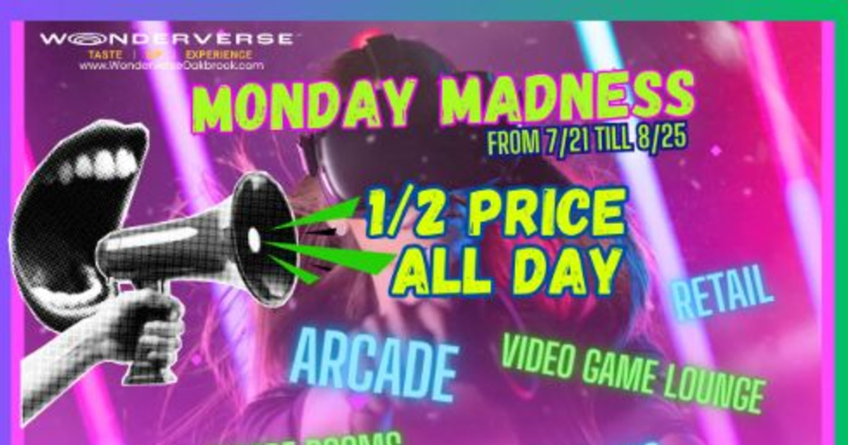 Enjoy Monday Madness at Wonderverse with Half off All