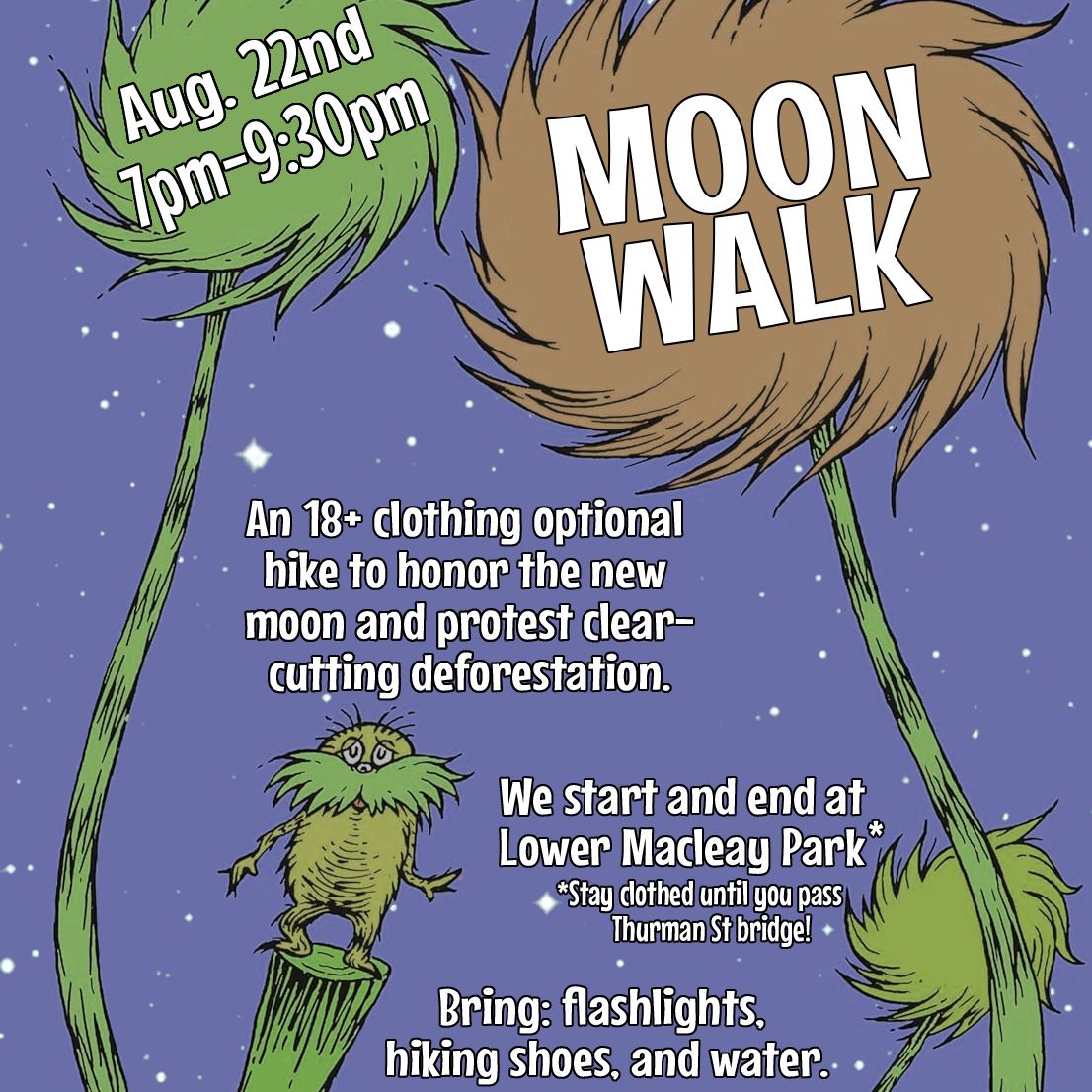 The Moon Walk in Portland at Forest Park