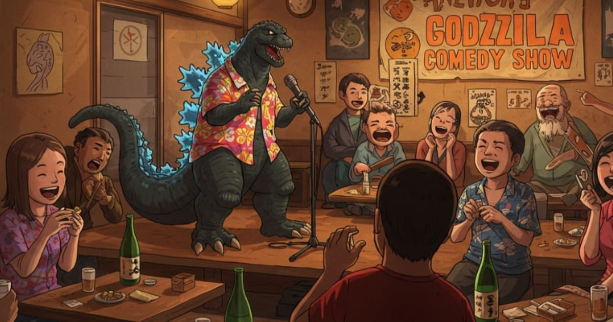 Godzilla Comedy Show! in Chicago at Konbini & Kanpai