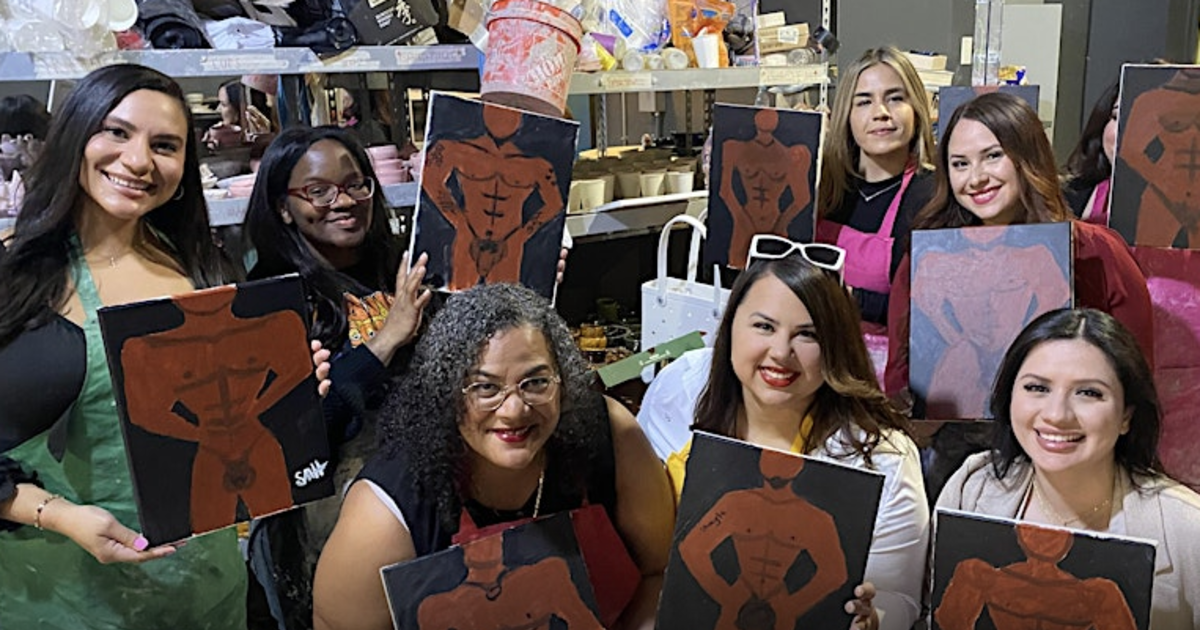 Naughty Night Nude Model Painting Party in Chicago at Color