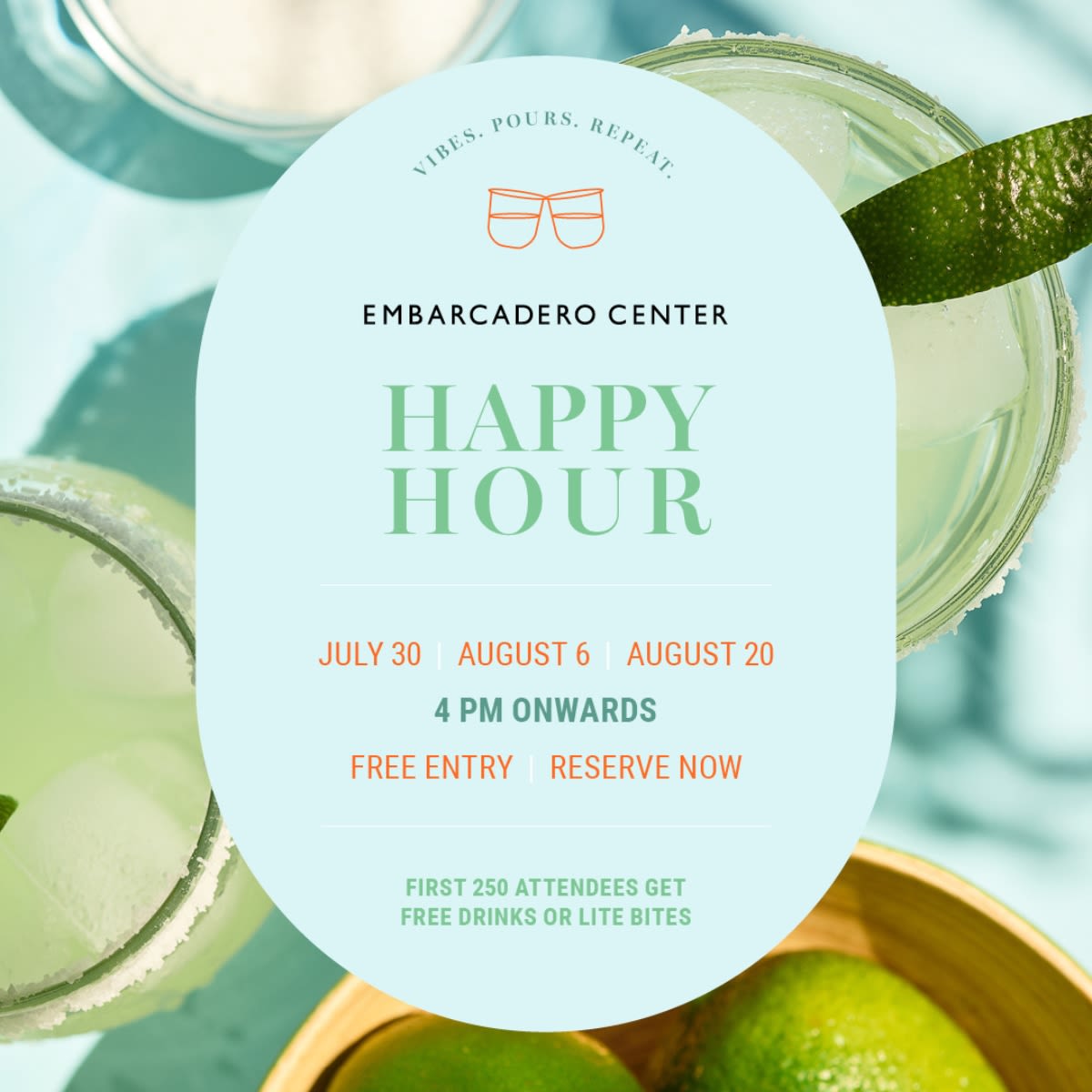 Summer Happy Hour in San Francisco at Embarcadero Center