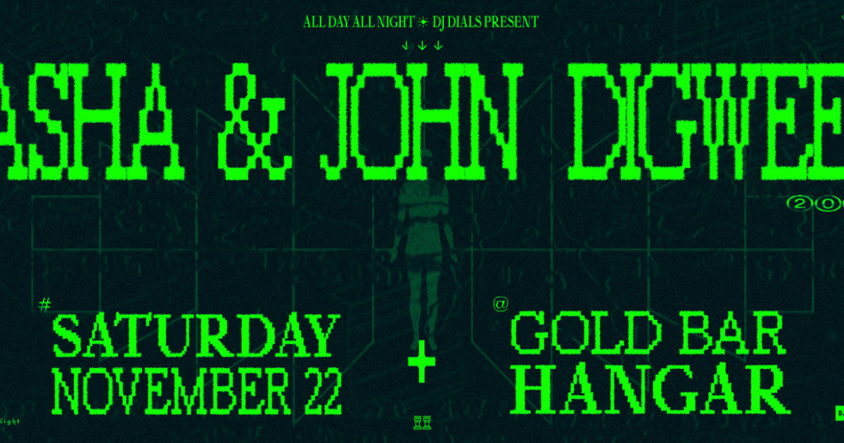 Sasha & John Digweed** in The Bay Area at The Gold Bar Hangar