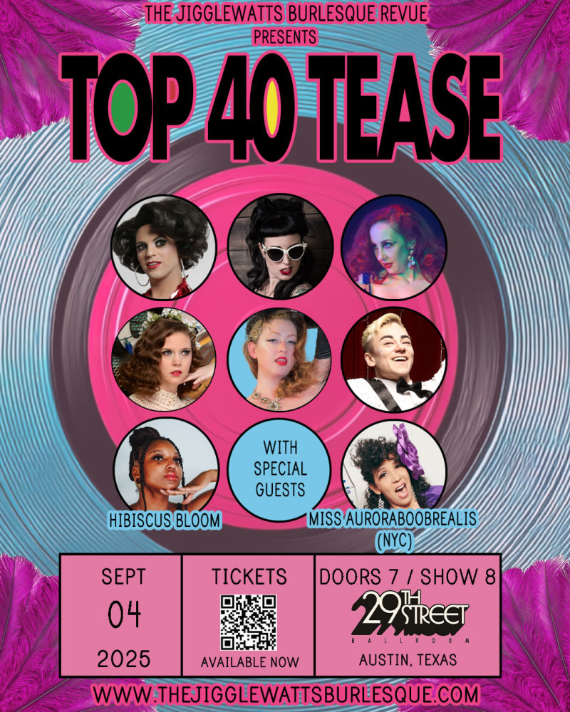 The Jigglewatts Burlesque Revue: Top 40 Tease in Austin at 29th