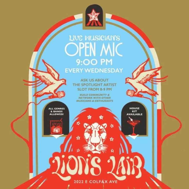Wednesday Open Mic (Music) in Denver at Lion's Lair