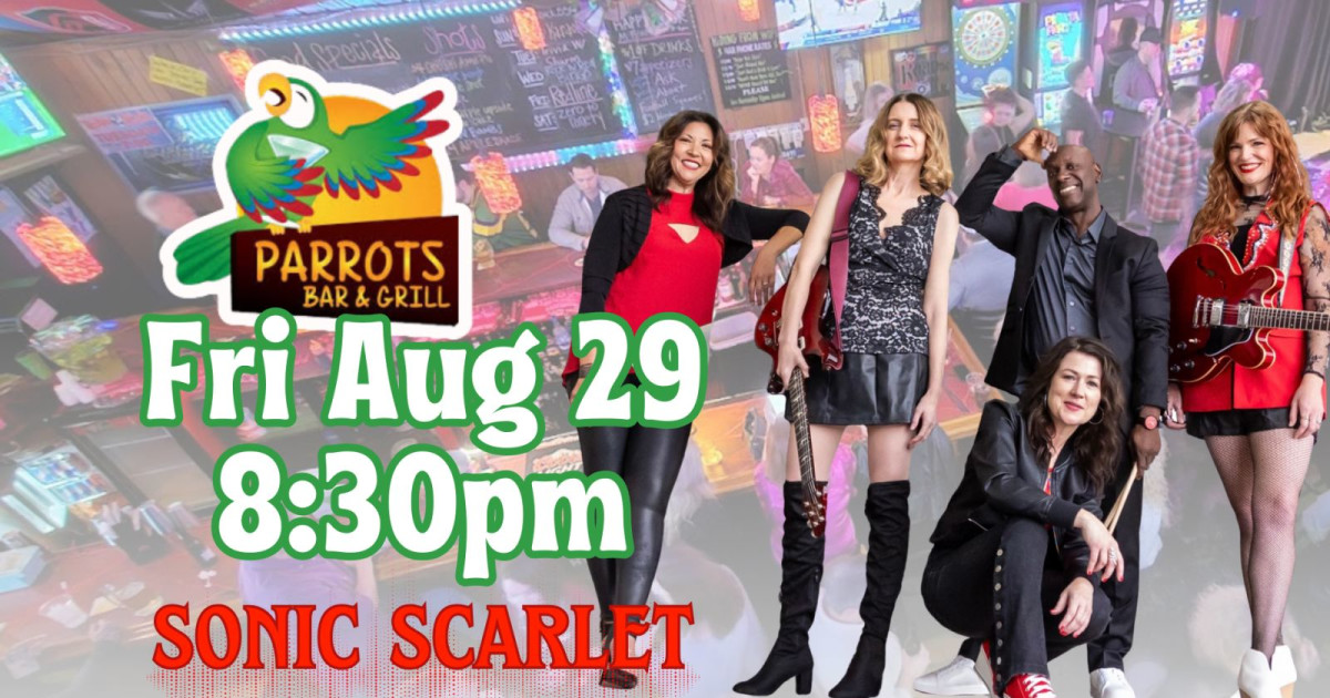 Live Music: Sonic Scarlet Debuts at Parrot’s Bar and Grill in