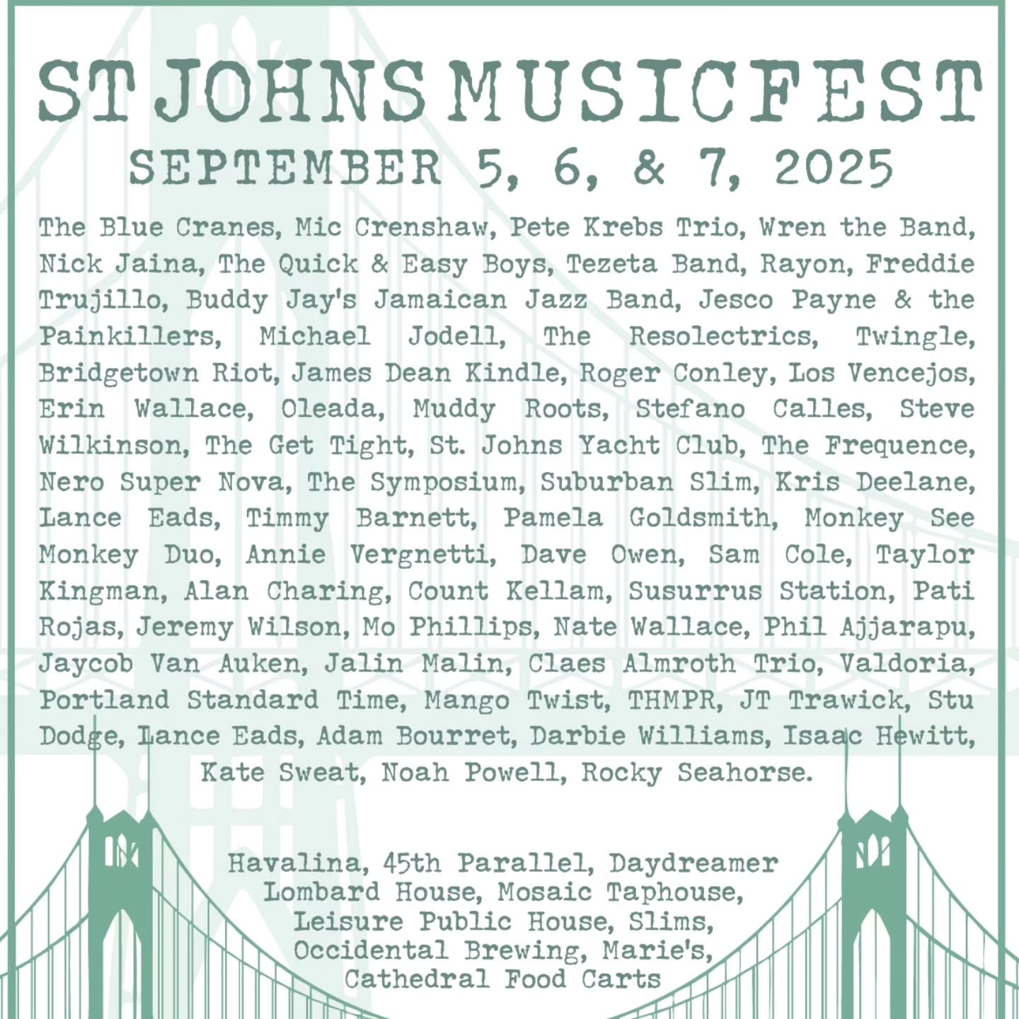St. Johns Music Festival in Portland at St. Johns