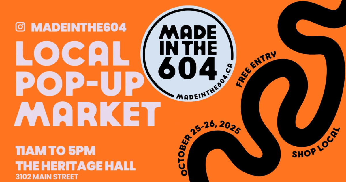 Fall Pop-Up Market - hosted by Madeinthe604 in Vancouver at
